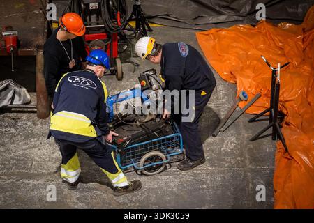 Dukovany Nuclear Power Plant workers during inspection and maintenance ...