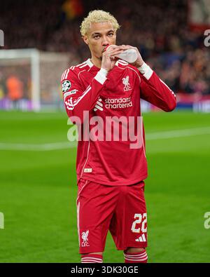 Hugo Ekitike of Liverpool during the UEFA Champions League match ...