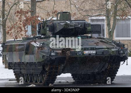 29 January 2026, Bavaria, Veitshöchheim: The battalions salute during ...