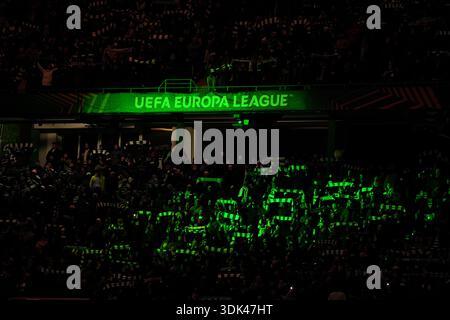 Celtic fans before the UEFA Europa League match at Celtic Park, Glasgow ...