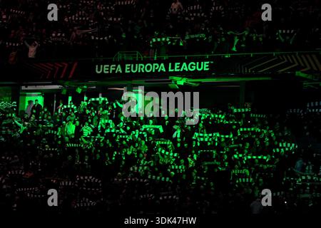 Celtic fans before the UEFA Europa League match at Celtic Park, Glasgow ...