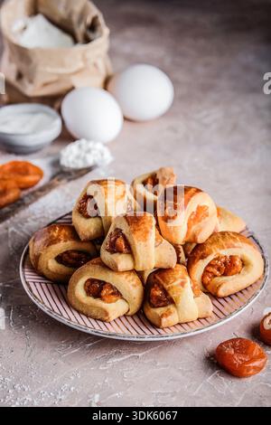 Golden brown crust with flour dusting on textured white surface. Soft ...