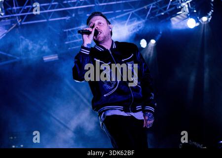 Sam Carter from English metalcore band Architects performs live at ...