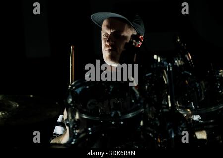 Sam Carter from the English metalcore band Architects performs live at ...