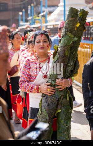 (260130) -- LALITPUR, Jan. 30, 2026 (Xinhua) -- People from Newari ...