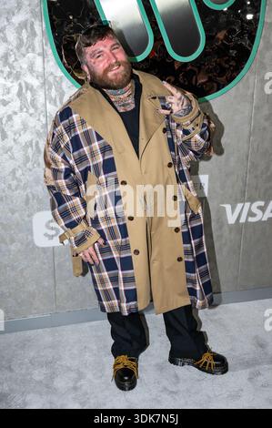 Teddy Swims attends the Warner Music Group Pre-Grammy awards party on ...
