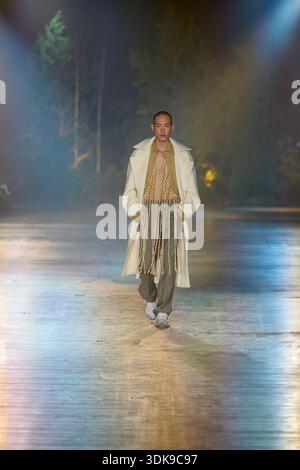 Berlin, Germany, 30st Jan, 2026. Model on runway at Danny Reinke on ...
