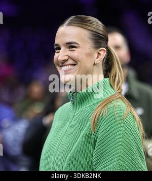 January 30, 2026; Philadelphia, Pennsylvania, USA; Breeze guard Paige ...