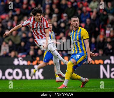 Bae Jun-Ho of Stoke City reacts after a missed chance on goal during ...