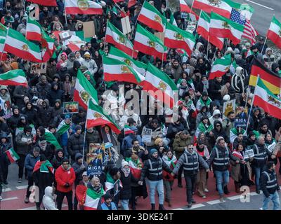 31 January 2026, Hamburg: Participants in a demonstration "No to the ...
