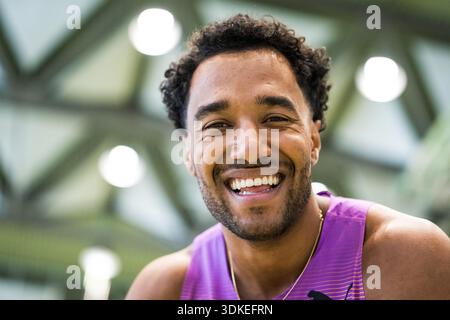 MAGGLINGEN, SWITZERLAND - JANUARY 31: at Athletics: Biel-Bienne Indoor ...