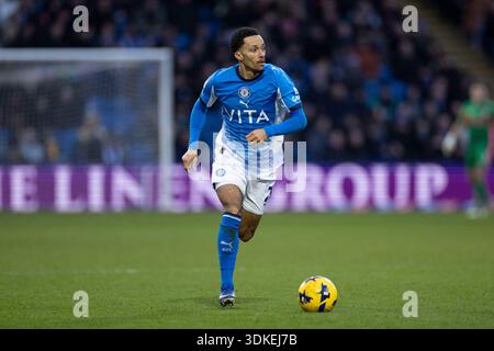 Josh Dacres-Cogley #2 of Stockport County F.C. in action during the Sky ...