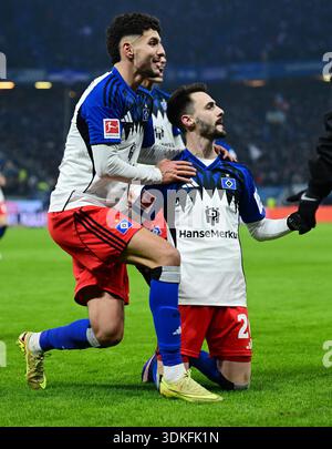 from left: Fabio Vieira, Daniel Elfadli (HSV Hamburg) Hamburg, March 14 ...