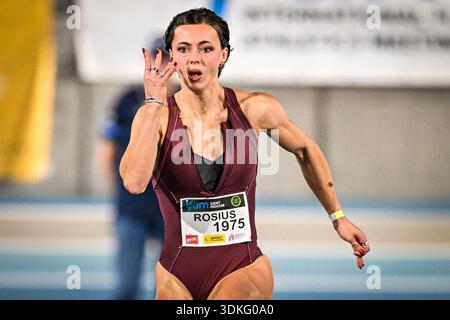 Belgian Rani Rosius pictured in action during the women's 60m, at the ...
