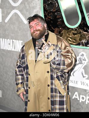 Teddy Swims attends the Warner Music Group Pre-Grammy awards party on ...