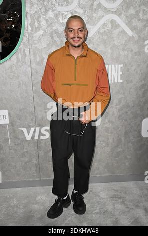 Evan Ross attends the Warner Music Group Pre-Grammy awards party on ...