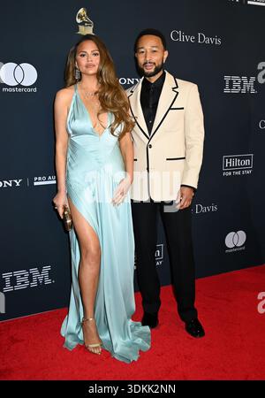 Chrissy Teigen and John Legend arriving to the 2026 Pre-GRAMMY Gala ...