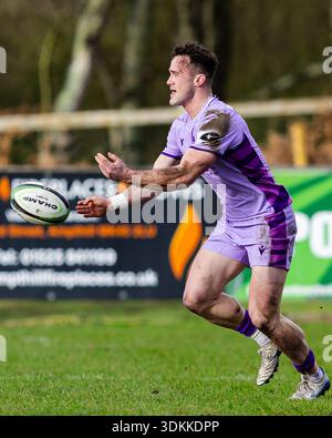 Ampthill, England, UK, 31 January 2026. Jake Garside of Worcester ...