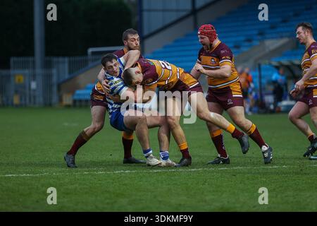 Halifax defence is strong during the BETFRED Championship match between ...