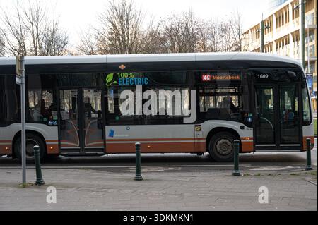 Bus of the Brussels' public transport company STIB-MIVB, in Brussels ...
