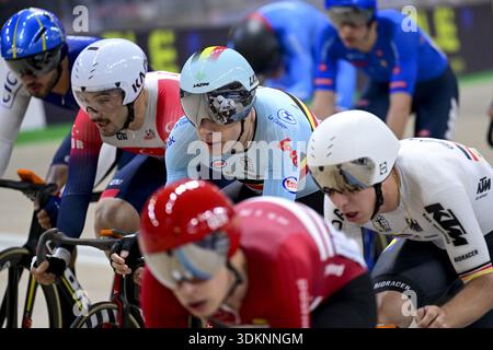 Belgian Jules Hesters pictured in action during the men's Elimination ...
