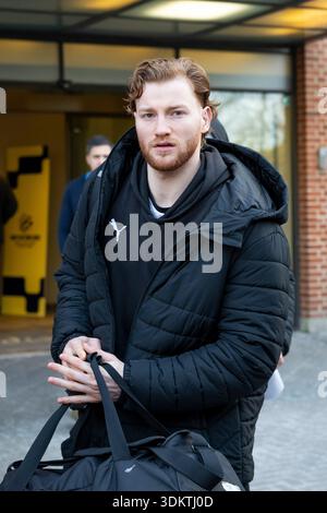 02 February 2026, Denmark, Silkeborg: Julian Köster, Matthes Langhoff ...