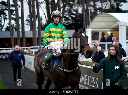Mark Walsh after winning the Paddy Power Irish Gold Cup Chase with Fact ...