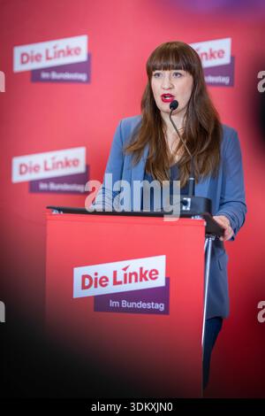 Heidi Reichinnek during the press statement on the faction meeting of ...