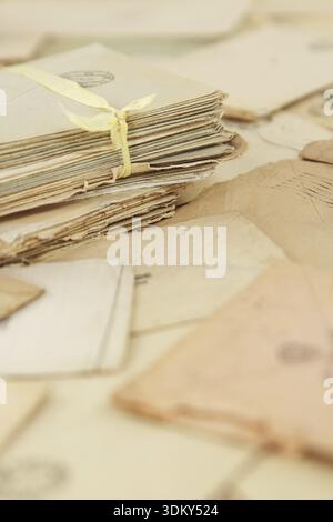 Old postal paper letters Stock Photo - Alamy