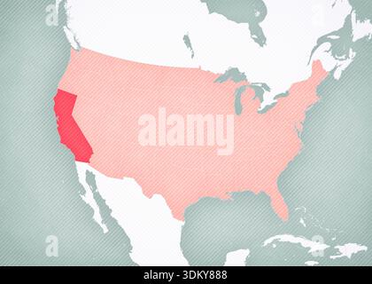 California, state of United States of America. High resolution ...