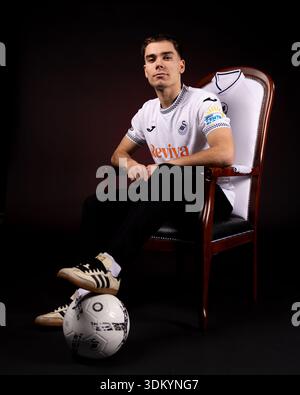 Swansea City unveil the signing of Leo Walta at the Fairwood Training ...