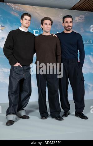 Actors Miguel Bernardeau, Carlos Cuevas and Miguel Ángel Silvestre pose ...