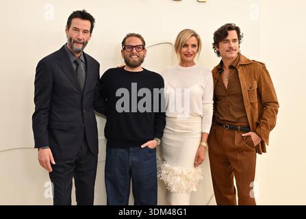 Keanu Reeves, Jonah Hill, Cameron Diaz and Matt Bomer arriving to Apple ...