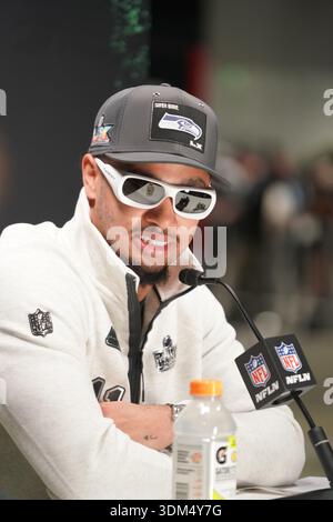 Seattle Hawks Wide Receiver Jaxon Smith-Njigba During the Super Bowl LX ...