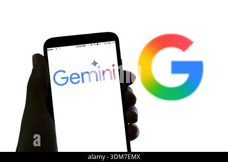 In this photo illustration, the Google Gemini Spark logo is seen ...