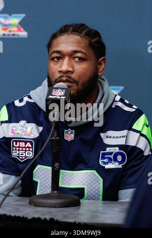 Seattle Seahawks linebacker Ernest Jones IV (13) in action during the ...