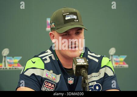 Grey Zabel During the Seattle Seahawks Press Conference at the San Jose ...