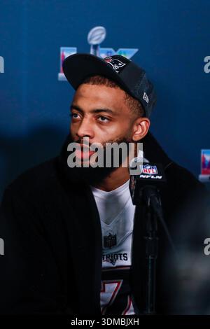 New England Patriots Carlton Davis III during an NFL football practice ...