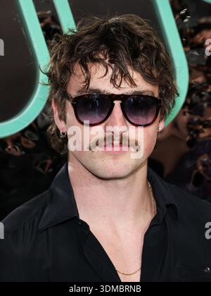 Benson Boone arrives at the 68th annual Grammy Awards on Sunday, Feb. 1 ...