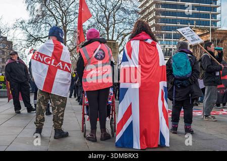 Bristol, UK. 10th Jan, 2026. Anti-racism activists are pictured as they ...