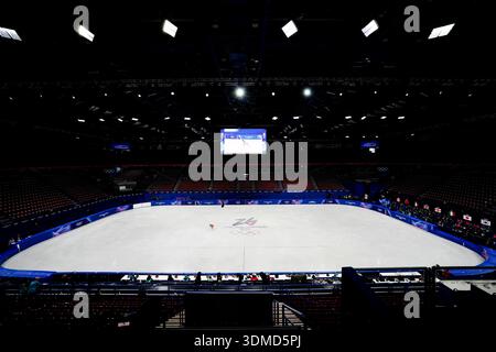 A general view of the Milano Ice Skating Arena ahead of the Milano ...