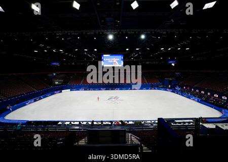 A general view of the Milano Ice Skating Arena ahead of the Milano ...