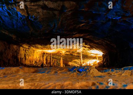 St. Beatus Caves with stalactites and stalagmites below Beatenberg near ...