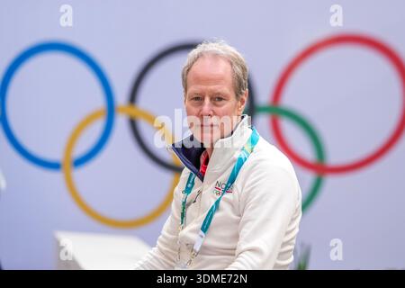 Milan, Italy 20260205. Sports Director Petter Andersen shows off a ...