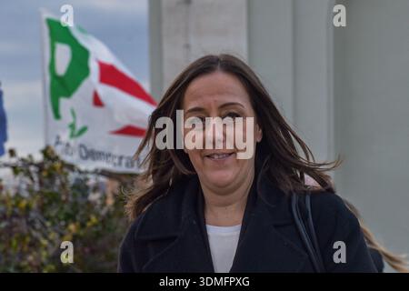 Florence Mayor Sara Funaro arrives at the PD National Conference ...