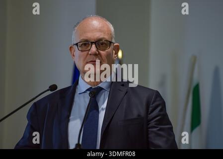 Rome Mayor Roberto Gualtieri speaks during the PD National Conference ...