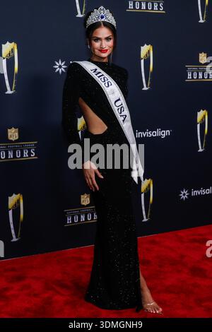 Miss USA Audrey Eckert walking on the red carpet at NFL Honors Award ...