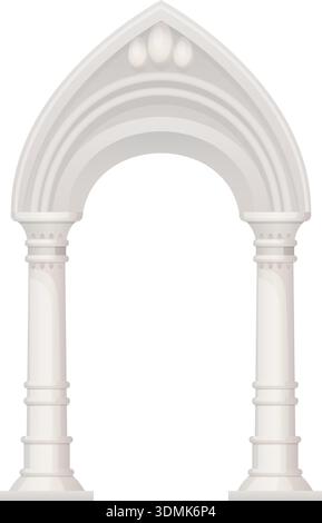 Stone gate arch structure element symbol graphic Stock Vector Image ...