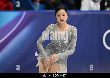 Jia SHIN (KOR), during Team Event - Women Single Skating Short Program ...