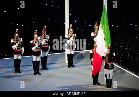 Cuirassiers Regiment during the Opening Ceremony for the Milano Cortina ...